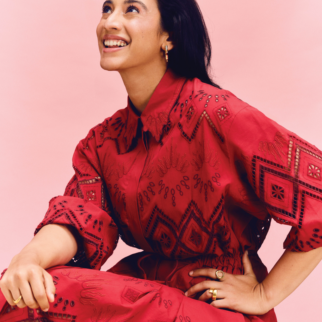 Smriti Mandhana in Cora Hollow Ring