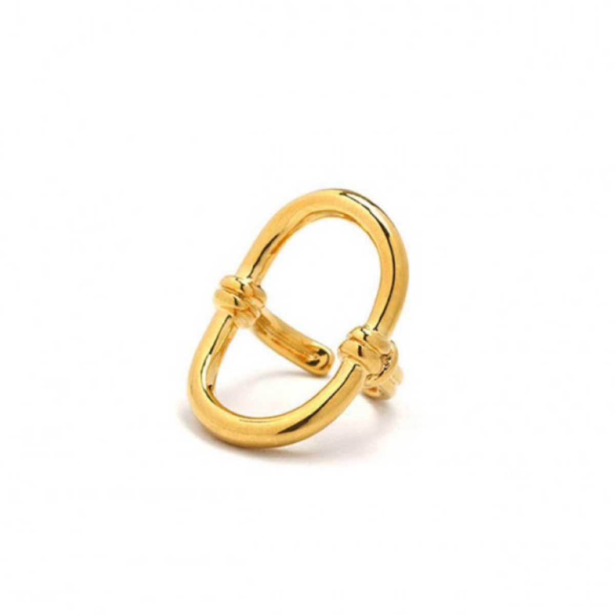 Open Oval Ring in 18K Gold