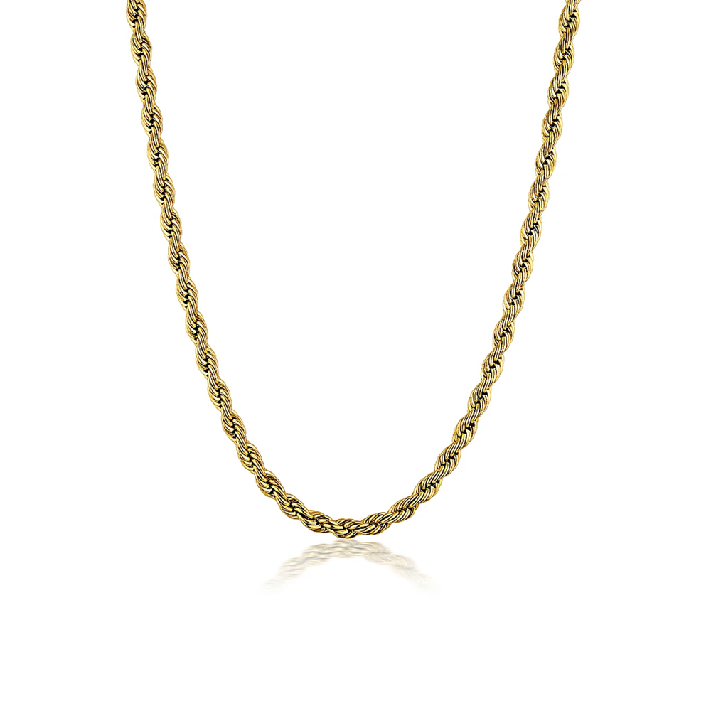 18k Gold Vermeil Rope Chain Necklace